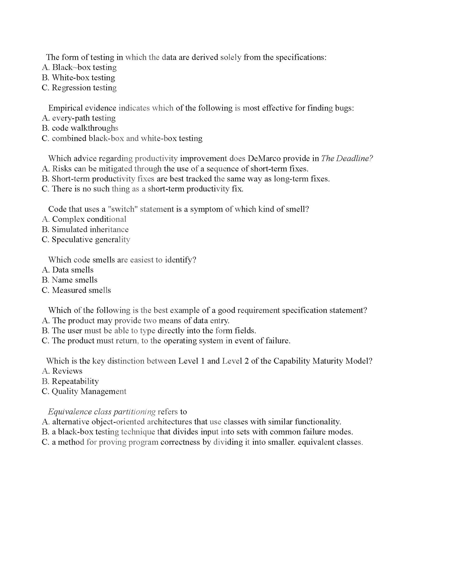 Solved The form of testing in which the data are derived | Chegg.com