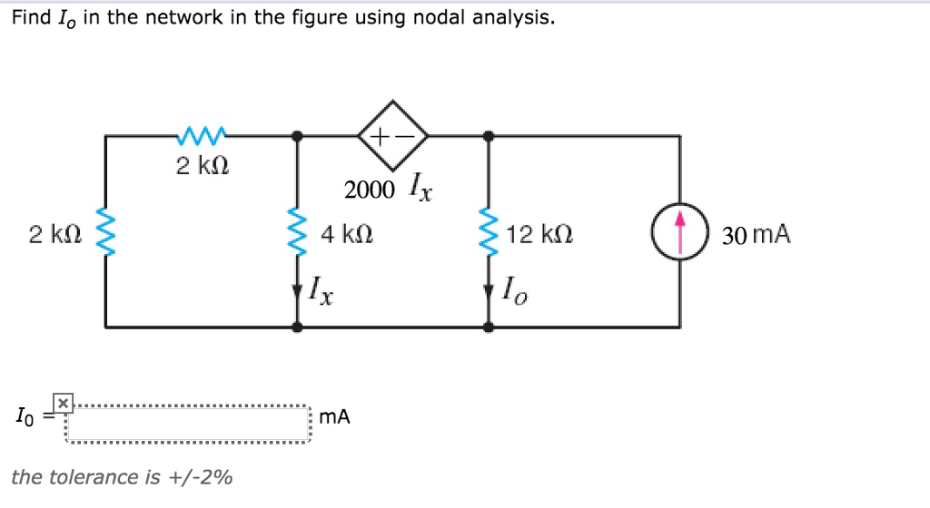 Solved Find Io in the network in the figure using nodal | Chegg.com