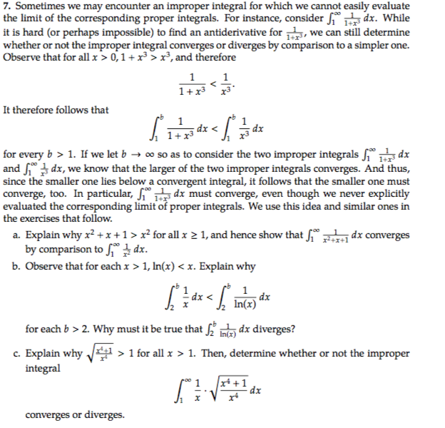 Solved 7 Sometimes We May Encounter An Improper Integral Chegg solved-7-sometimes-we-may-encounter-an-improper-integral-chegg