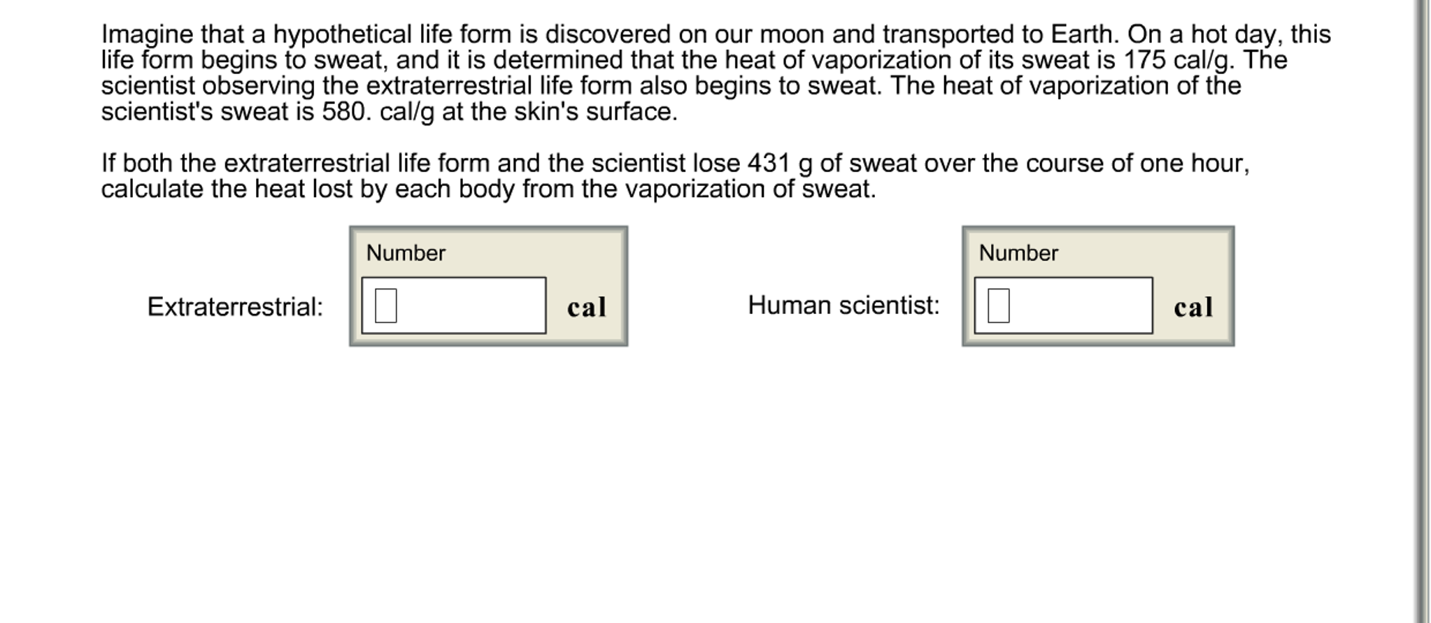 Solved Imagine that a hypothetical life form is discovered | Chegg.com