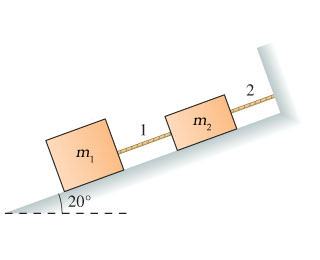 Solved Two blocks are at rest on a frictionless incline, as | Chegg.com