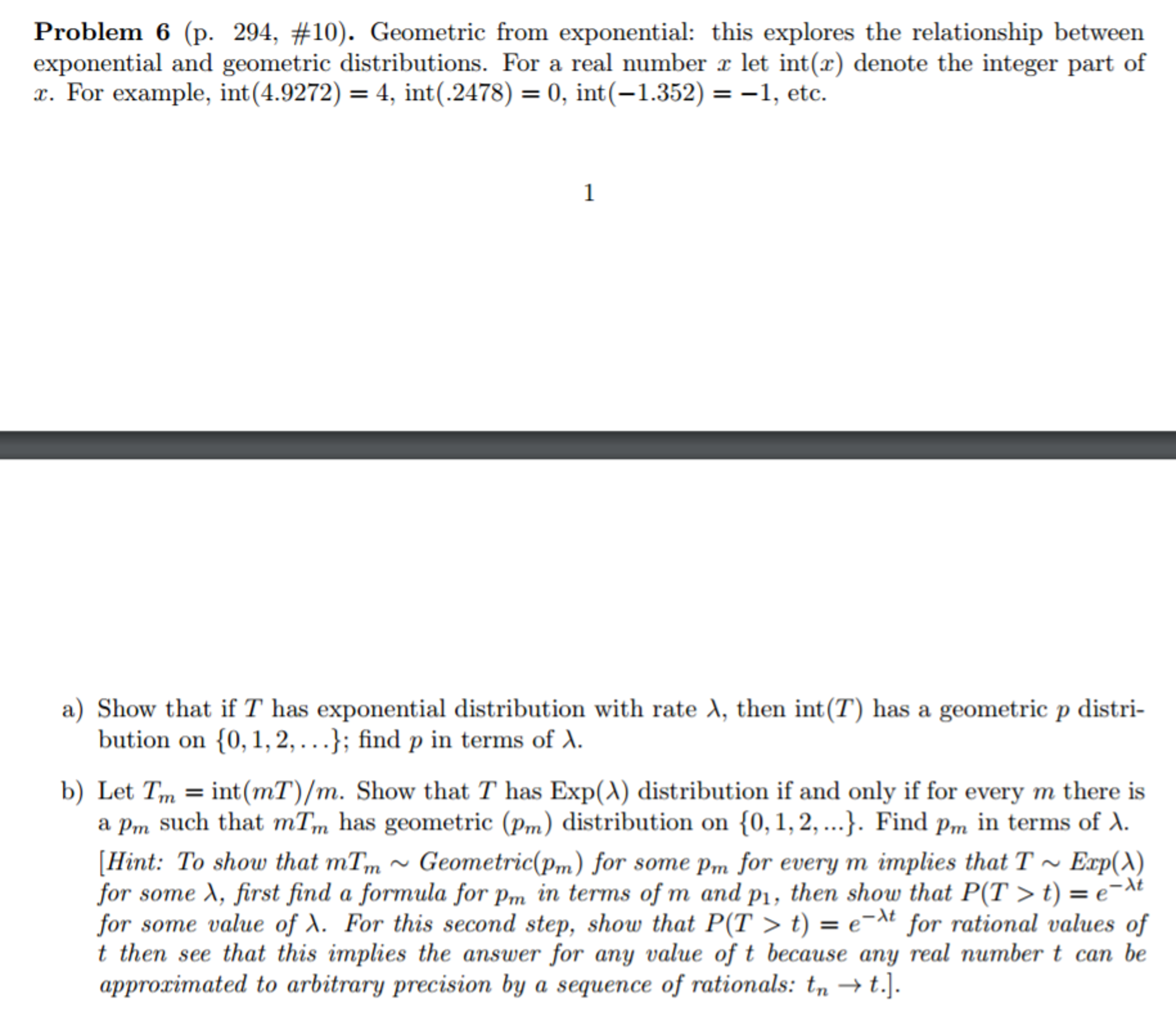 Geometric from exponential: this explores the | Chegg.com