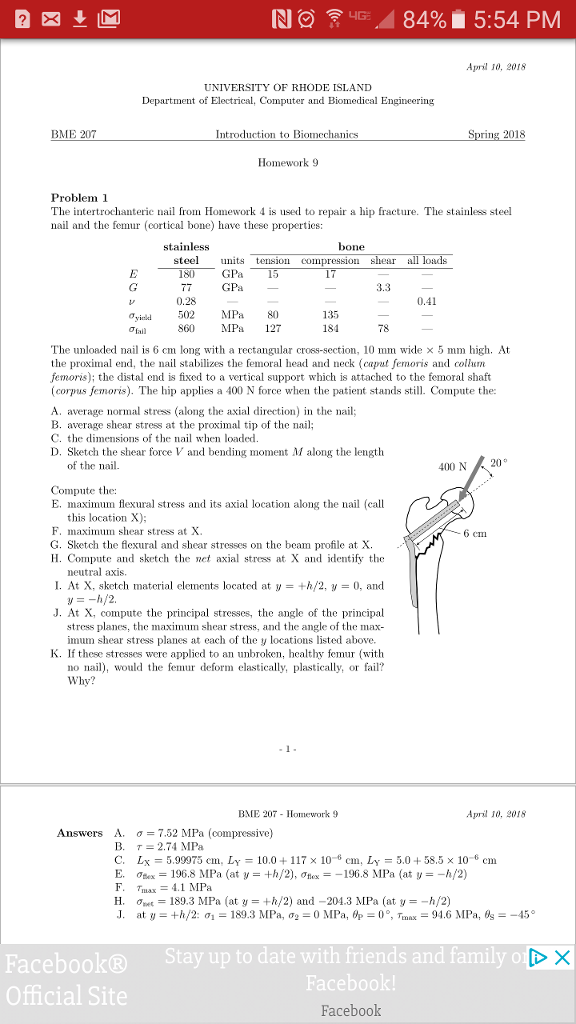 Solved RI??4G 84%. 5:54 PM April 10, 2018 UNIVERSITY OF | Chegg.com