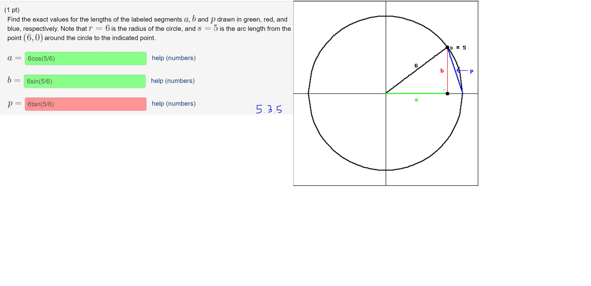 Solved Find the exact values for the lengths of the labeled | Chegg.com