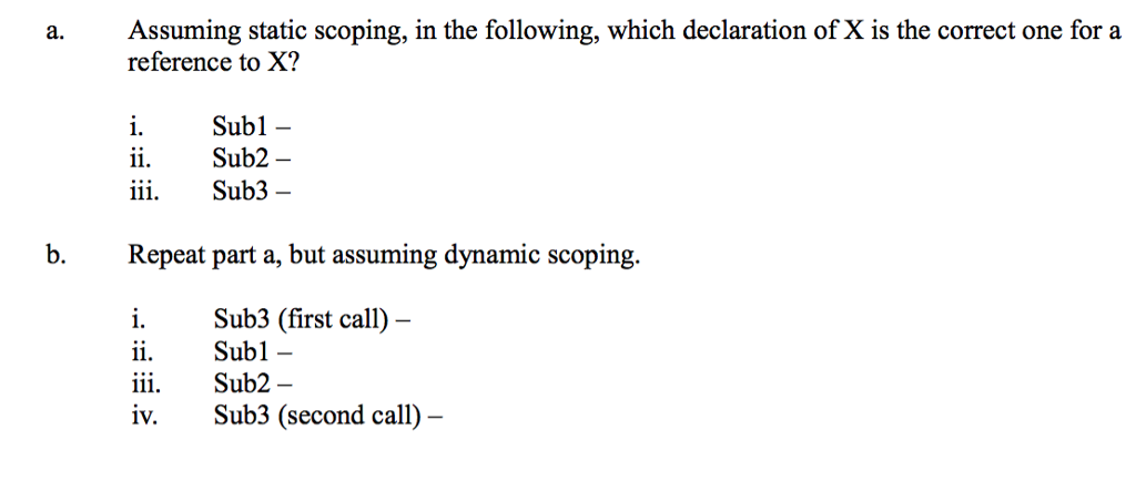 Solved Consider The Following Ada Skeletal Program Which