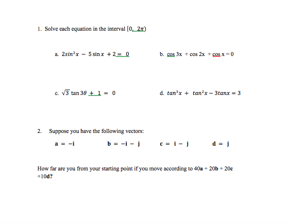 Solved Solve each equation in the interval.[ 0, 2 pi ] | Chegg.com