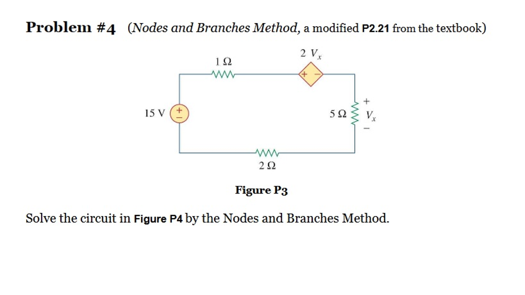 Solved Solve the circuit in Figure P4 by the Nodes and | Chegg.com