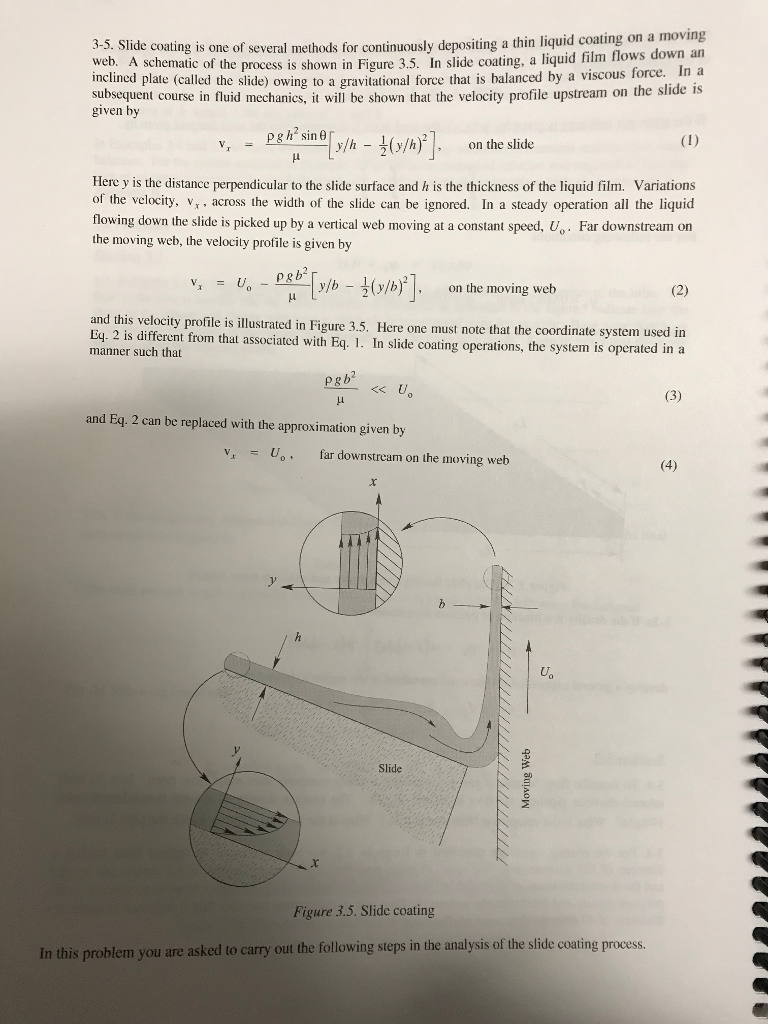 Solved 3-5. Slide coating is one of several methods for | Chegg.com