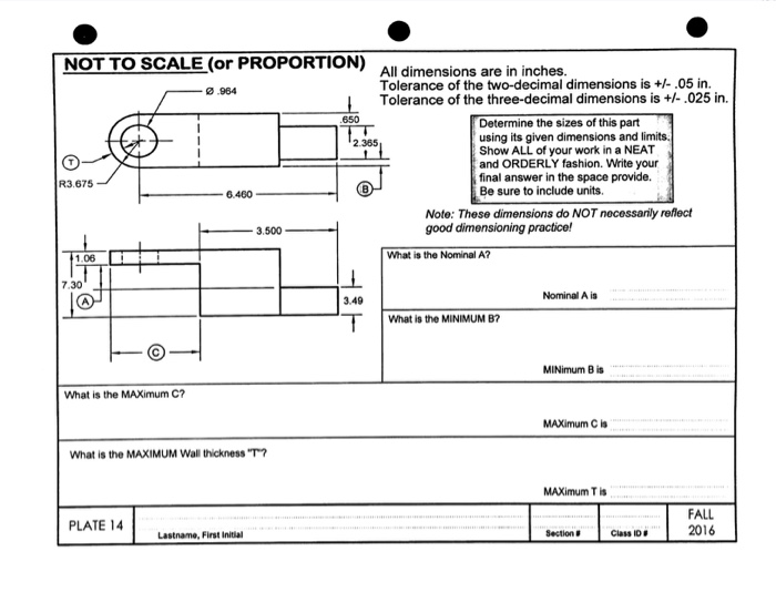 Solved NOTTO SCALE (or PROPORTION) All dimensions are in | Chegg.com