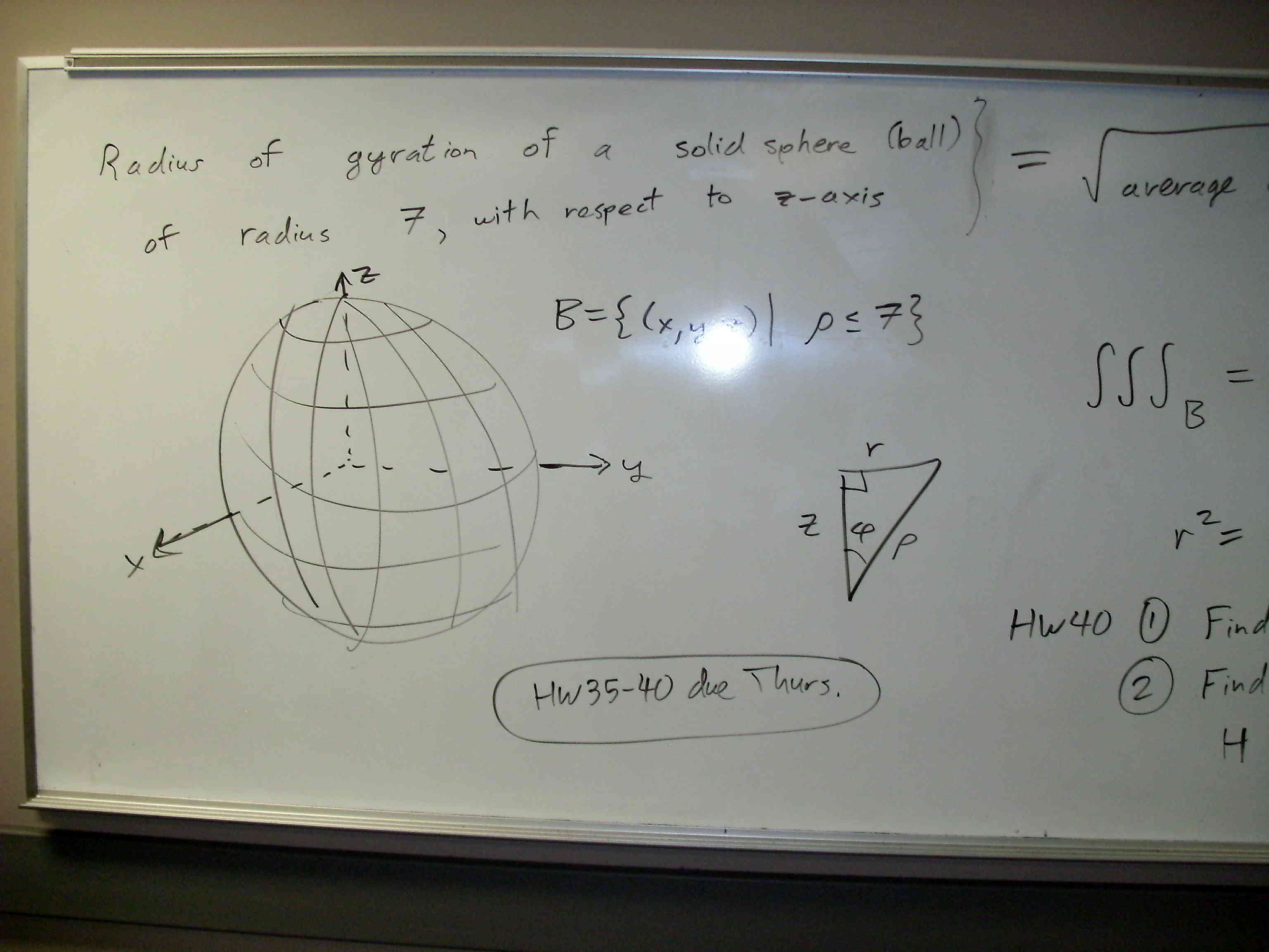 Solved Radius of gyration of a solid sphere (ball) of radius | Chegg.com