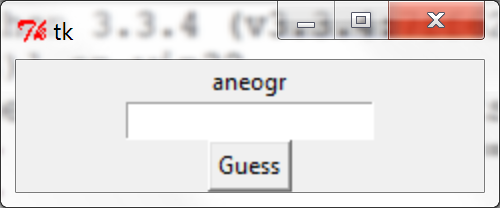 Solved Using python!! Write a tkinter game Scrambler, | Chegg.com