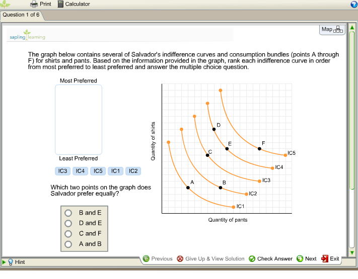 Solved Print Calculator Question 1 of 6 Map pling The graph | Chegg.com