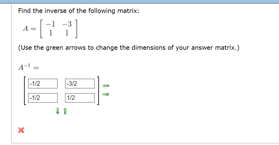 Solved Find the inverse of the following matrix: A-3 (Use | Chegg.com