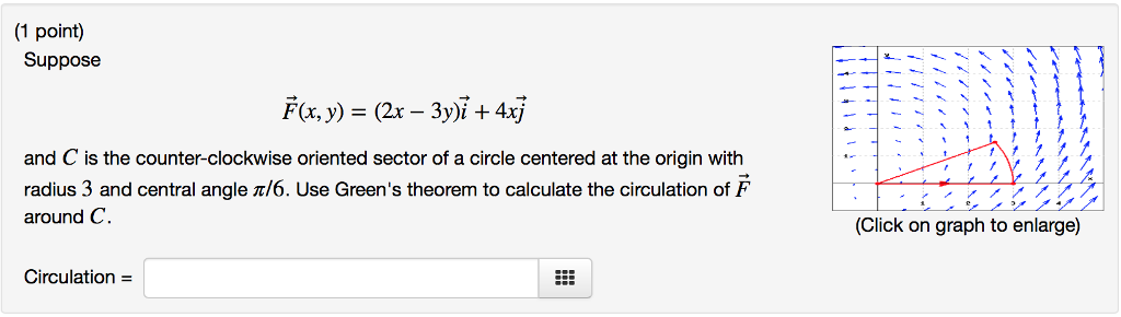 Solved (1 point) Suppose and C is the counter-clockwise | Chegg.com