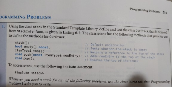 C++ Problem using stacks Please help! I'm stuck on | Chegg.com