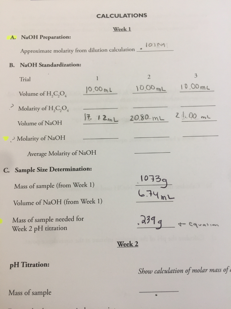 Naoh Molar Mass