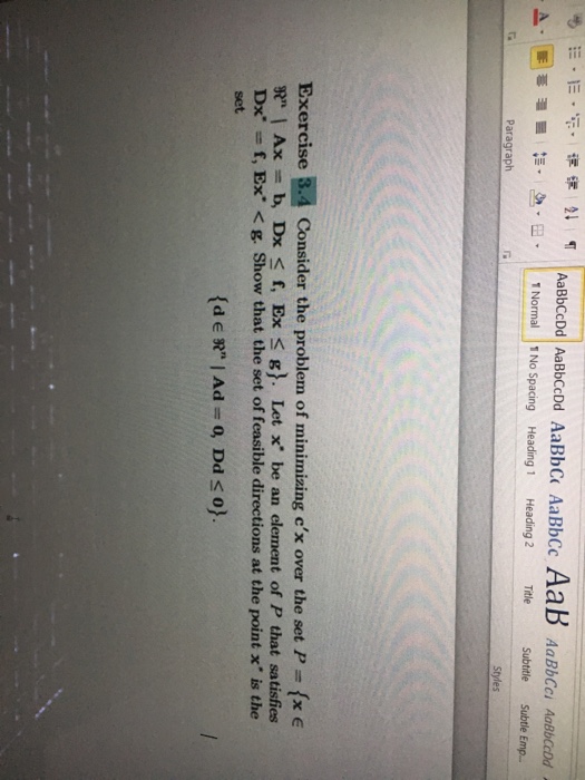 Solved Consider the problem of minimizing c'x over the set P | Chegg.com