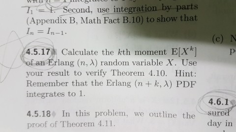 Solved Calculate the kth moment E[X^k] of an Erlang (n, | Chegg.com