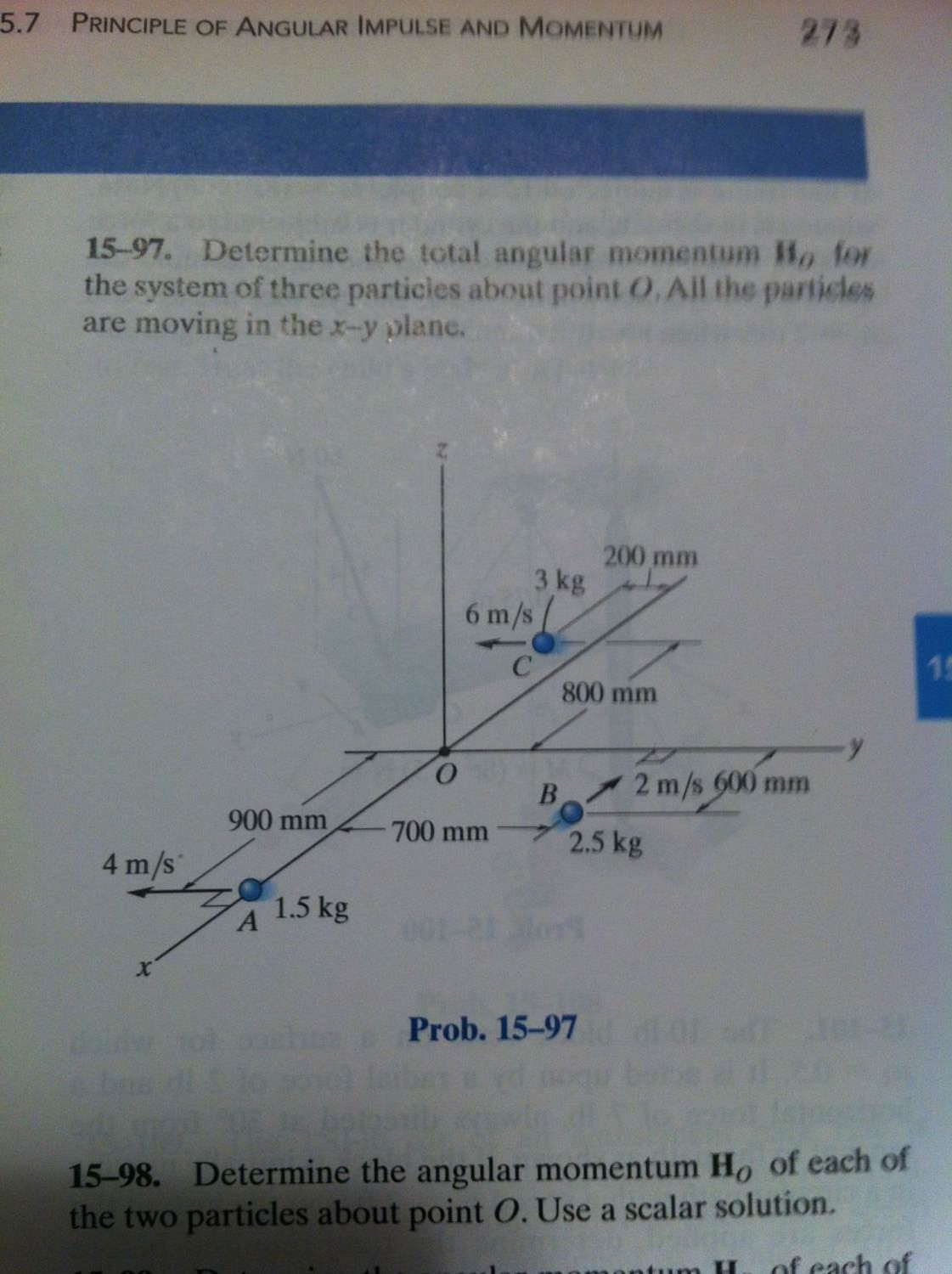 Solved Determine The Total Angular Momentum H0 For The