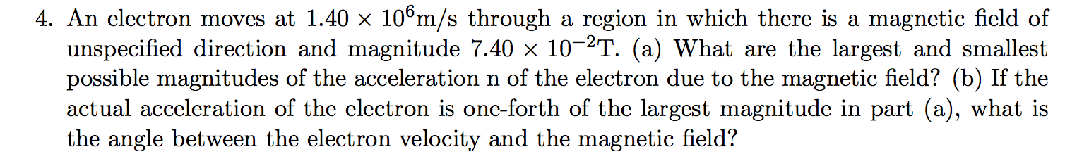 Solved An Electron Moves At 1 40 Times 10 6m S Through A