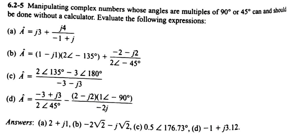 Solved Manipulating complex numbers whose angles are | Chegg.com
