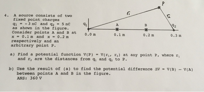 Solved A source consists of two fixed point charges q_1 = - | Chegg.com Solved A source consists of two fixed point charges q_1 = - | Chegg.com