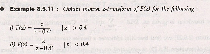 Solved Example 8.5.11 : i) F(z) =-z ii) F(z) = z-04, Obtain | Chegg.com Solved Example 8.5.11 : i) F(z) =-z ii) F(z) = z-04, Obtain | Chegg.com