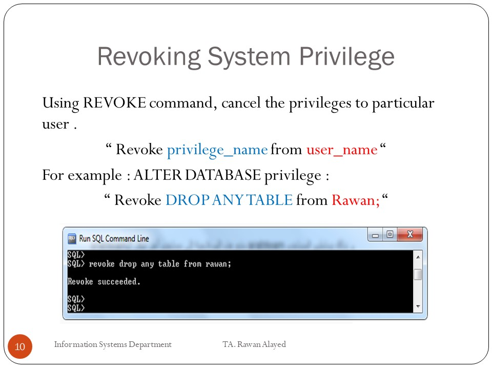 System Privileges Grant system privileges to | Chegg.com