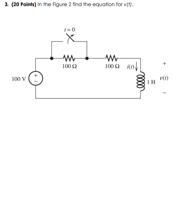 Solved In the Figure 2 find the equation for v(t). | Chegg.com
