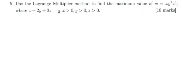 Solved Use the Lagrange Multiplier method to find the | Chegg.com