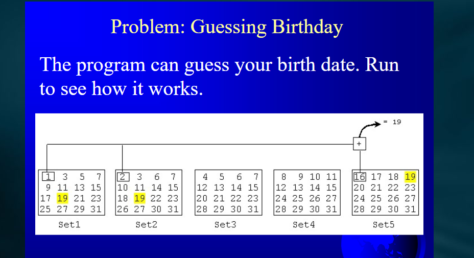Design and implement the GuessingBirthDate game based | Chegg.com