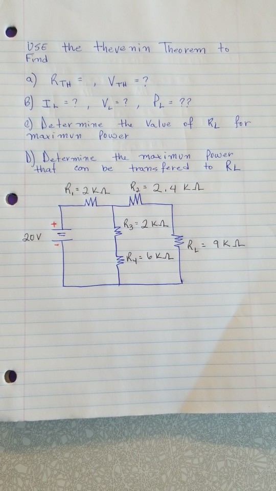 Solved Use The Theve Mim Theorem To Find Thvth Neter Miethe 
