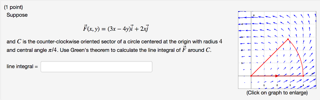 Solved Suppose F^vector(x, y) = (3x - 4y)i^vector + | Chegg.com