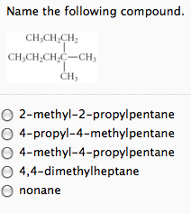 Solved Name the following compound. | Chegg.com