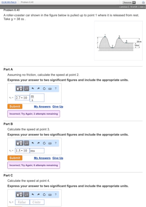 Solved A roller-coaster car shown in the figure below is | Chegg.com