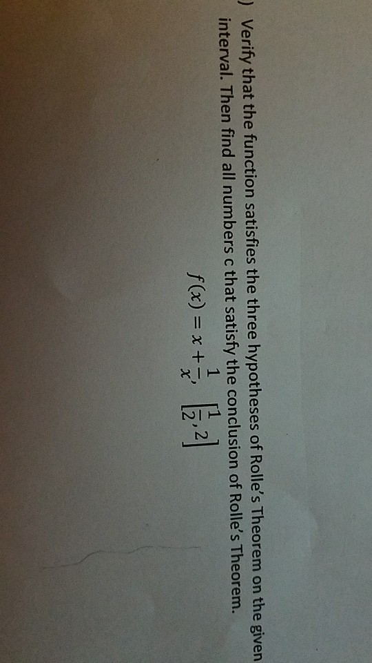 Solved Verify that the function satisfies the three | Chegg.com