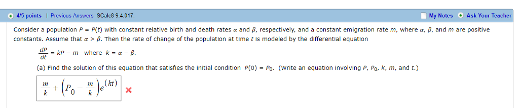 Solved 4/5 points| Previous Answers SCalc89.4.017 Consider a | Chegg.com Solved 4/5 points| Previous Answers SCalc89.4.017 Consider a | Chegg.com