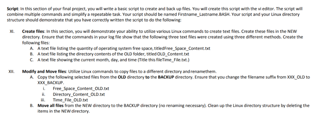Solved Script: In this section of your final project, you | Chegg.com
