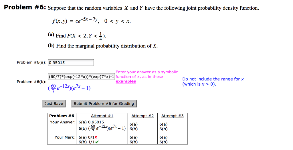 Solved Problem 6 Suppose That The Random Variables X And Y Chegg