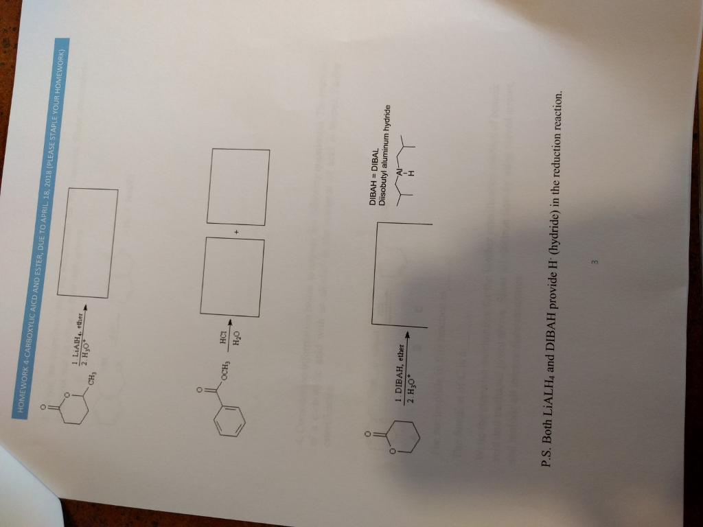 Solved HOMEWORK 4 CARBO XYLIC AICD AND ESTER, DUE TO APRIL | Chegg.com