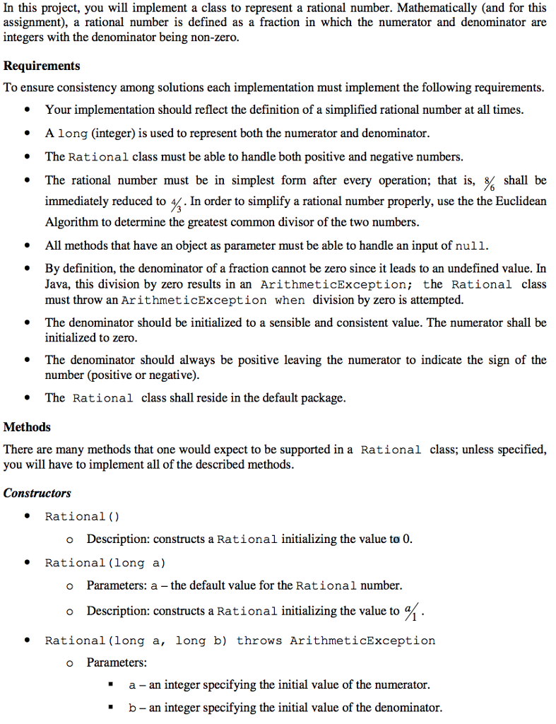 In This Project You Will Implement A Class To