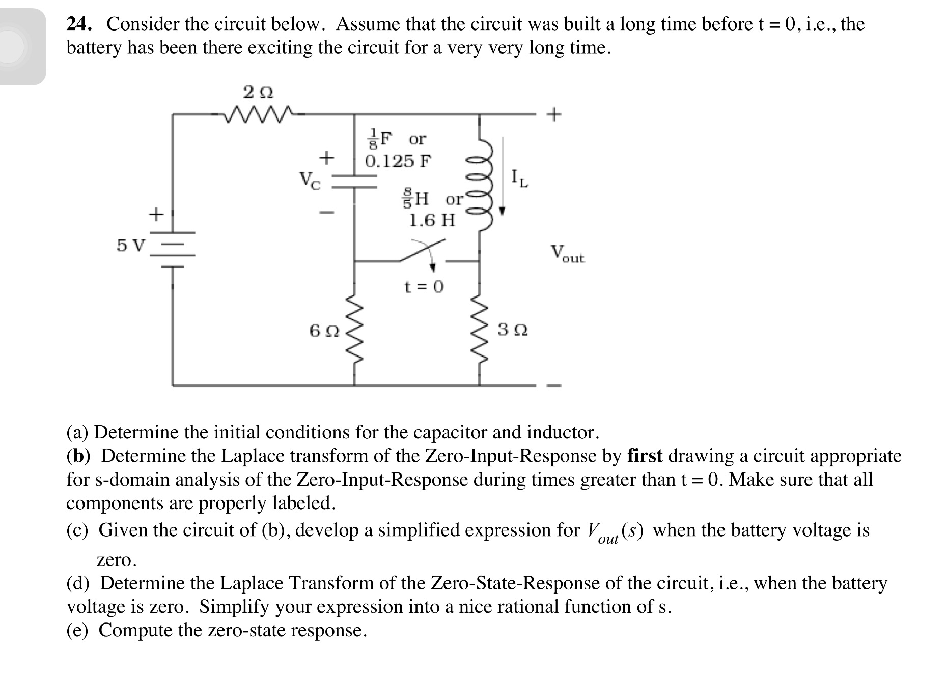 Solved Consider the circuit below. Assume that the circuit | Chegg.com