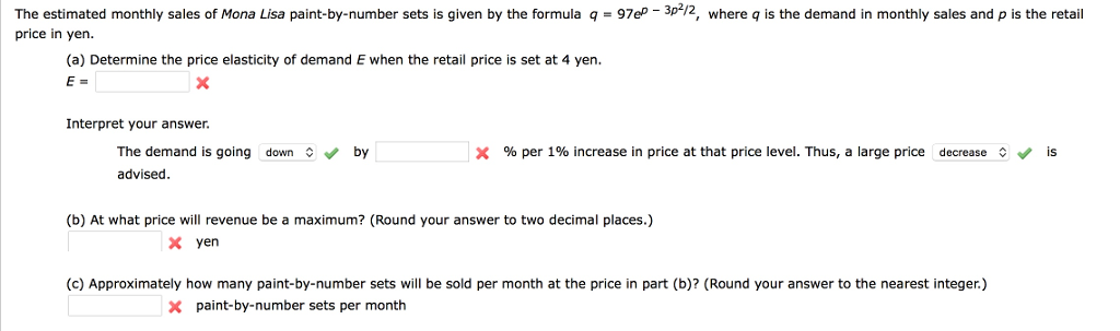 Solved The estimated monthly sales of Mona Lisa paint by | Chegg.com