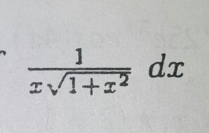 Solved 1/x square root 1 + x^2 dx | Chegg.com