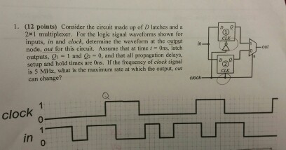 Solved Consider the circuit made up of D latches and a 2 | Chegg.com