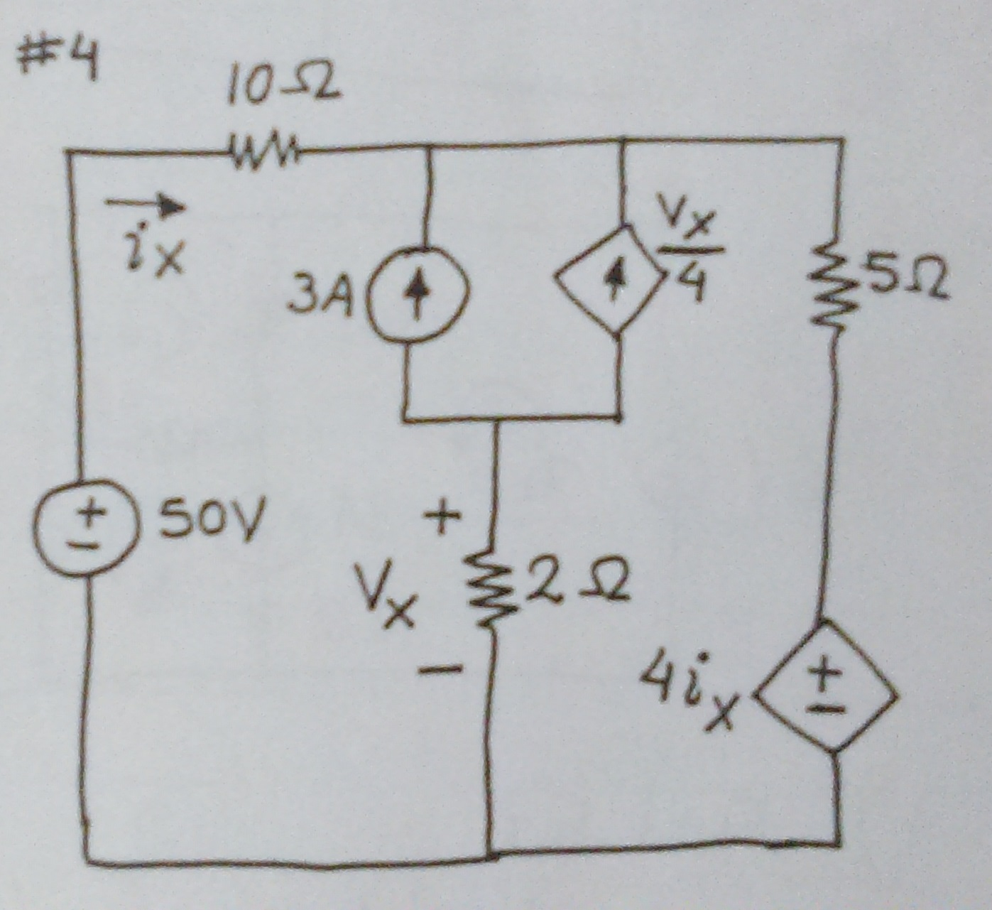 Solved Find Vx and ix using Mesh Analysis. | Chegg.com