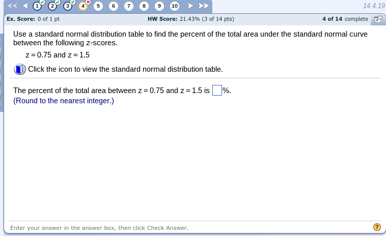 Solved Use a standard normal distribution table to find the | Chegg.com