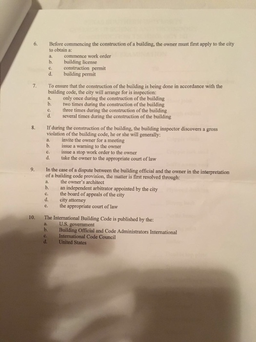 Solved Before commenting the construction of a building, the | Chegg.com