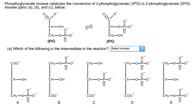 Solved Phosphoglycerate mutase catalyzes the conversion of | Chegg.com