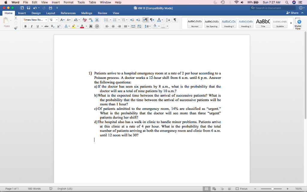 Solved Word File Edit View Insert Format Tools Table Window | Chegg.com